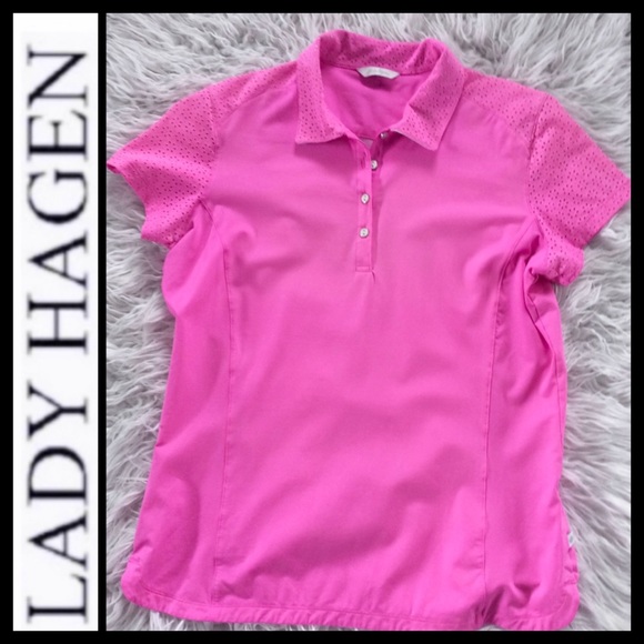 Lady Hagen | Tops | Lady Hagen Essential Laser Cut Golf Polo | Poshmark